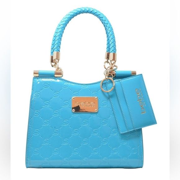 bebe | Bags | Bebe Dana Monogramtop Handlecrossbody Bag With Card Case ...